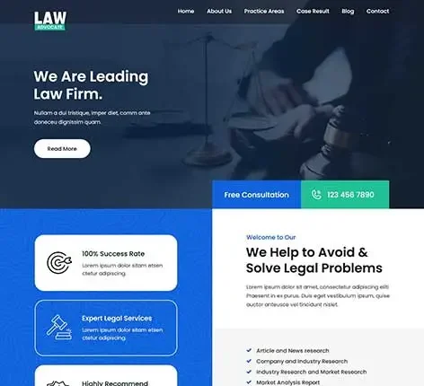 Advocate WordPress Theme to Create Your Legal Services Website