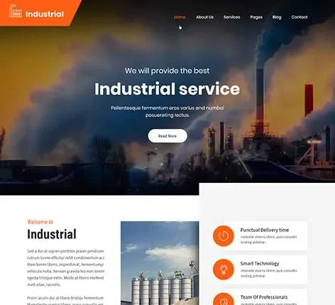 Industrial WordPress Theme - Robust & Professional Design
